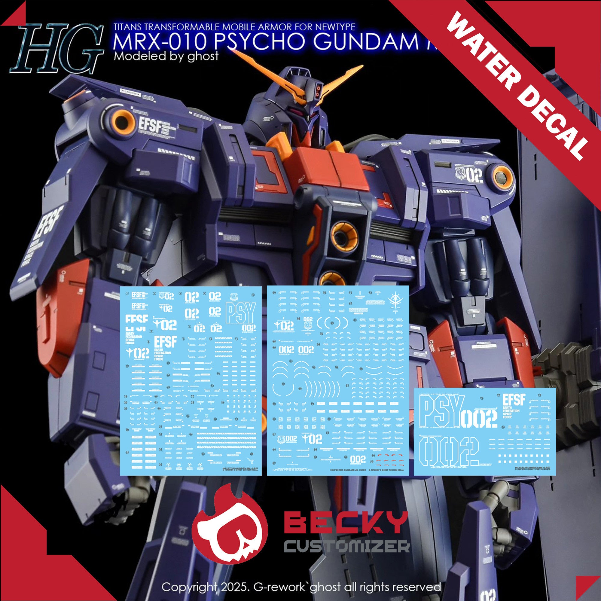 G-Rework [HG] PSYCHO GUNDAM Mk2 – Becky Customizer Store