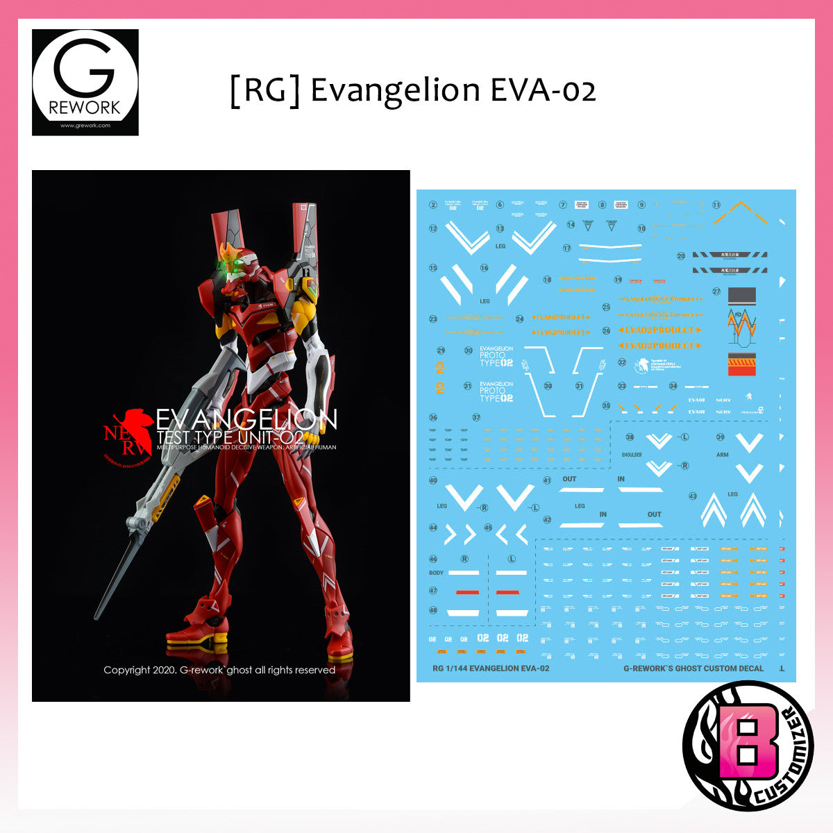 G-Rework [RG] Evangelion Unit-02 custom decal – Becky Customizer Store