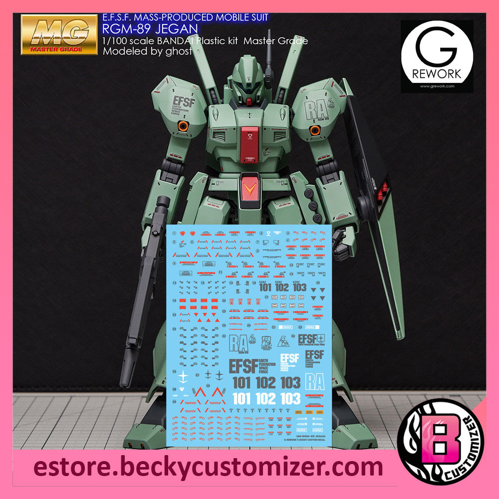 G-Rework [MG] RGM-89 JEGAN (water decal) – Becky Customizer Store