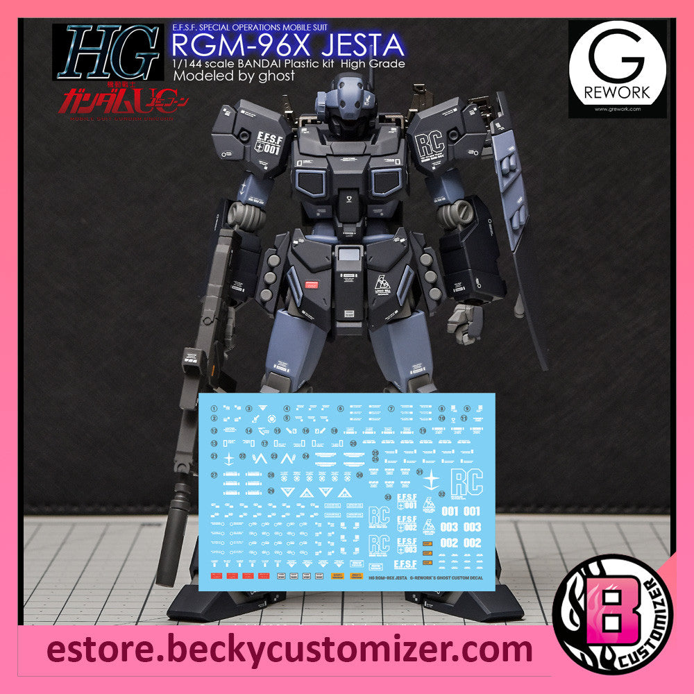 G-Rework [HG] RGM-96X JESTA (water decal) – Becky Customizer Store